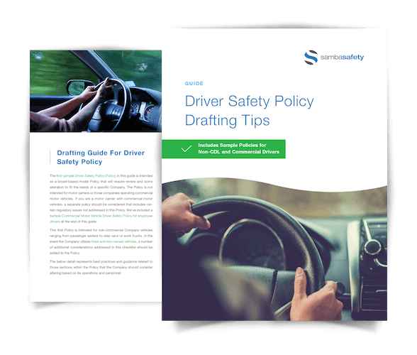 Get a Sample Driver Safety Policy for CDL & Non-CDL Drivers