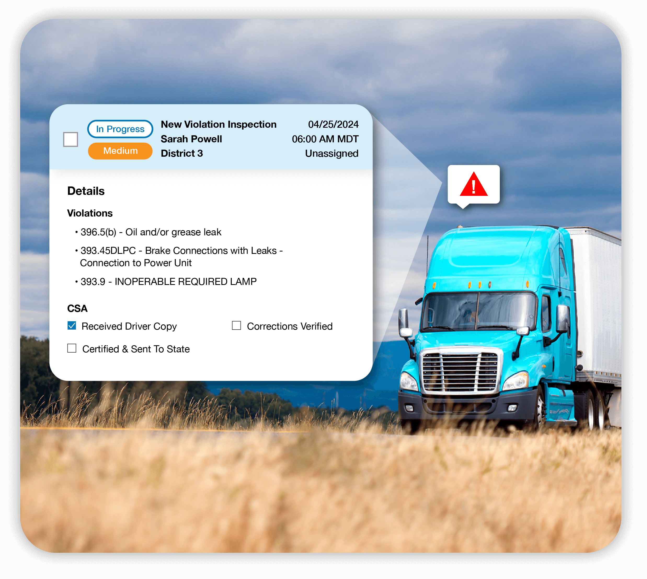 Continuous CSA Monitoring & Alerts for CDL Drivers
