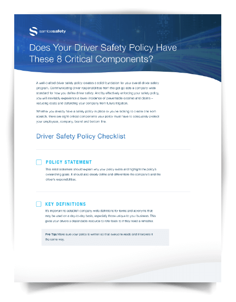 8 Things Every Successful Fleet Safety Policy Must Have